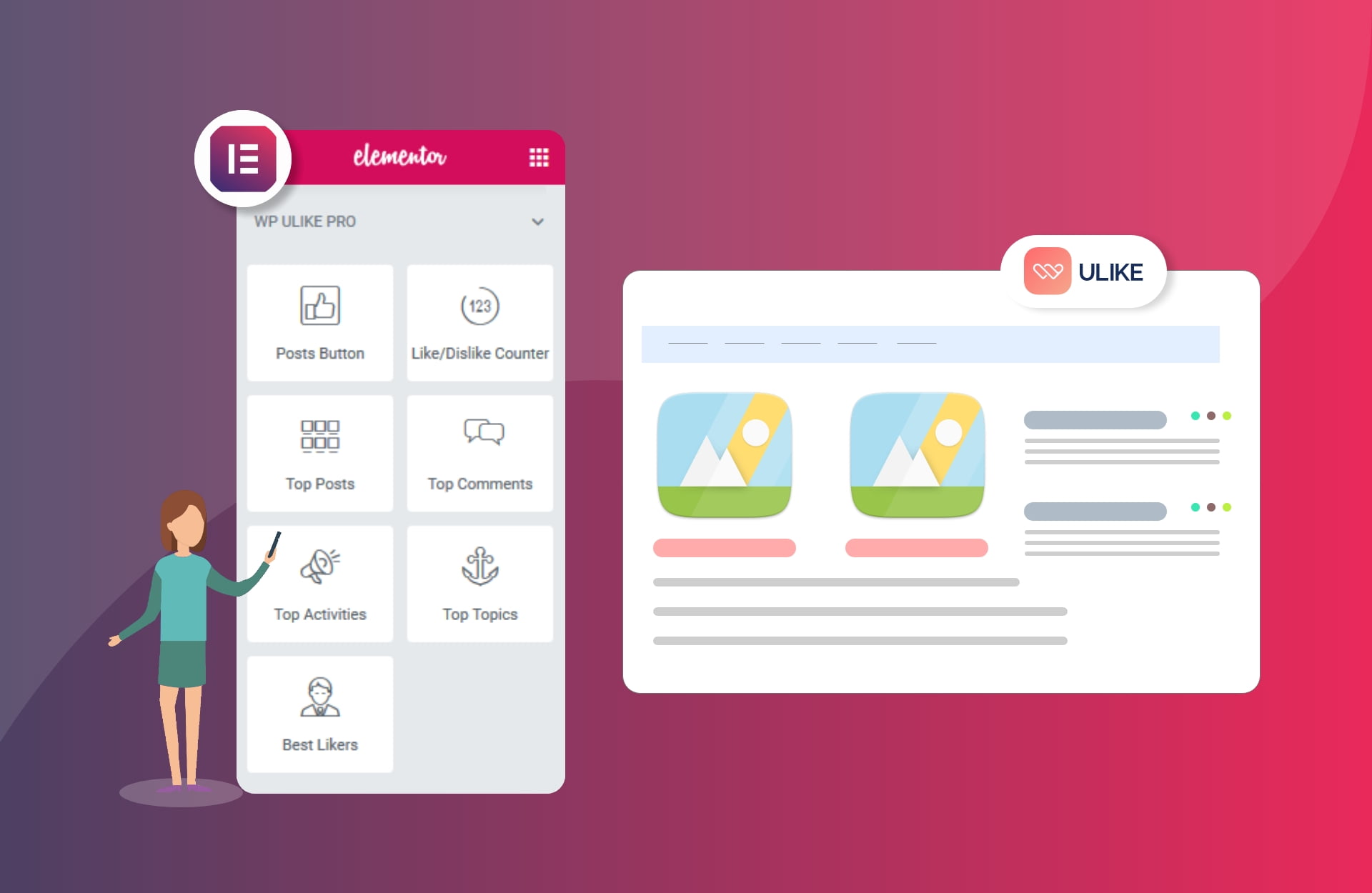 How To Use WP ULike Widgets In Elementor WP ULike