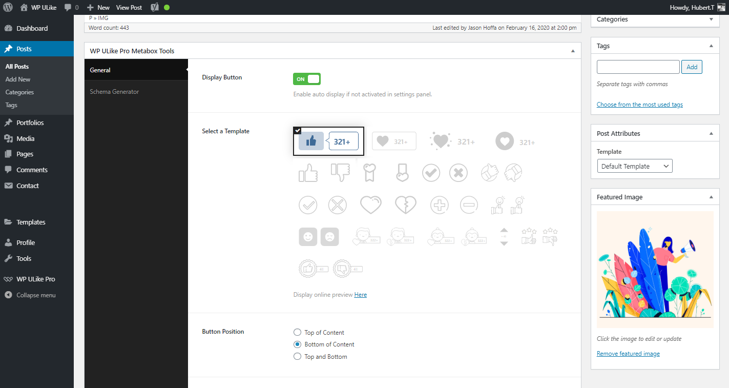 New WP ULike Option Panel + MetaBox - WP ULike Marketing Plugin